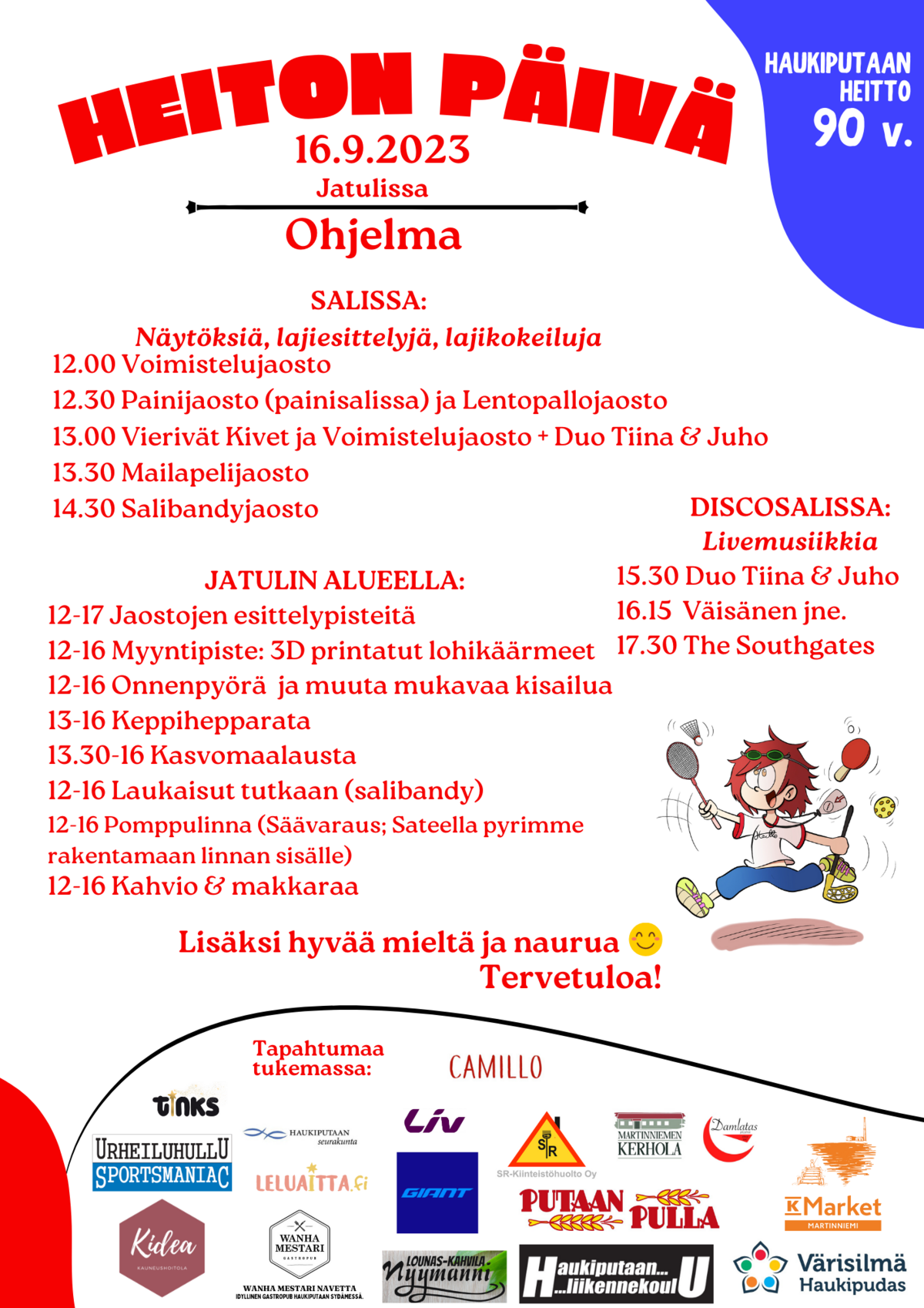 Heiton Päivän (16.9.) ohjelma - Haukiputaan Heitto